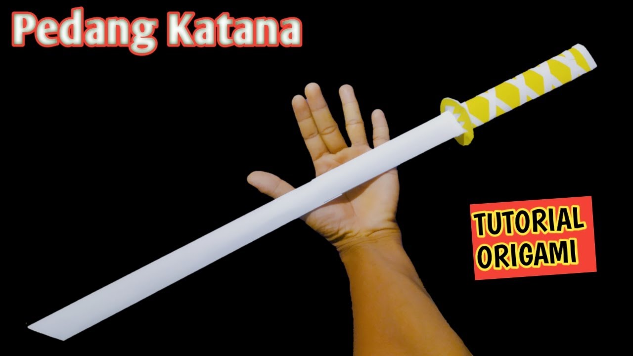 Origami Pedang Kertas, Cara Membuat Pedang Katana japanese, Pedang ...