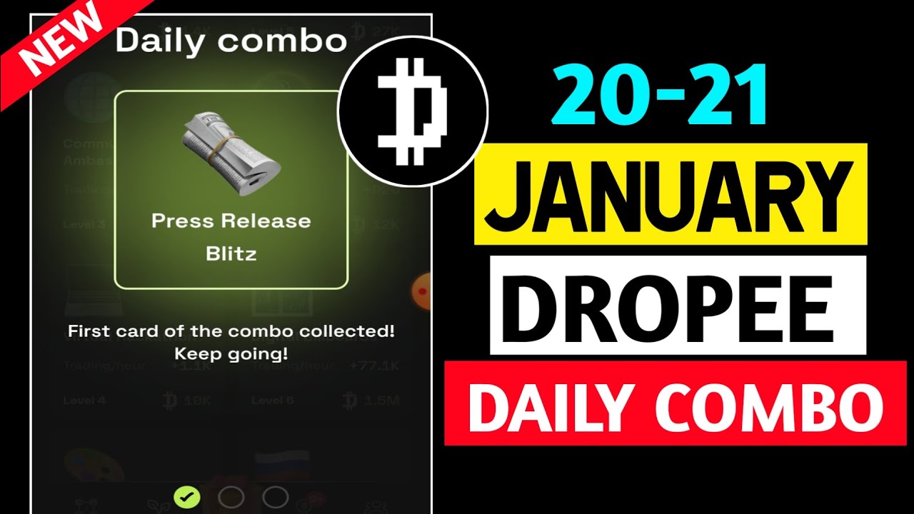 Dropee Daily Combo 20-21 January | Dropee Daily Combo Card 21 January ...
