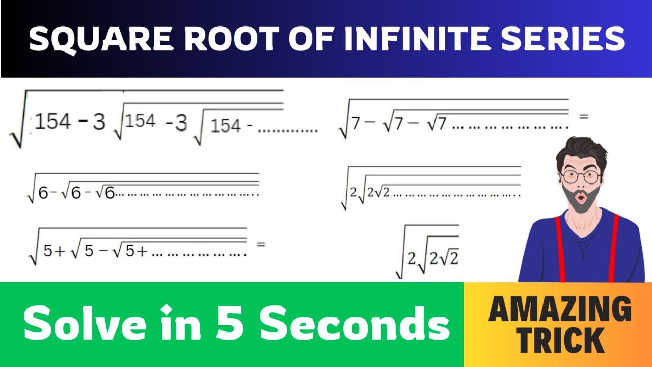 Square Root of infinite series Tricks part 2 | SSC CGL CHSL RRB SBI PO ...