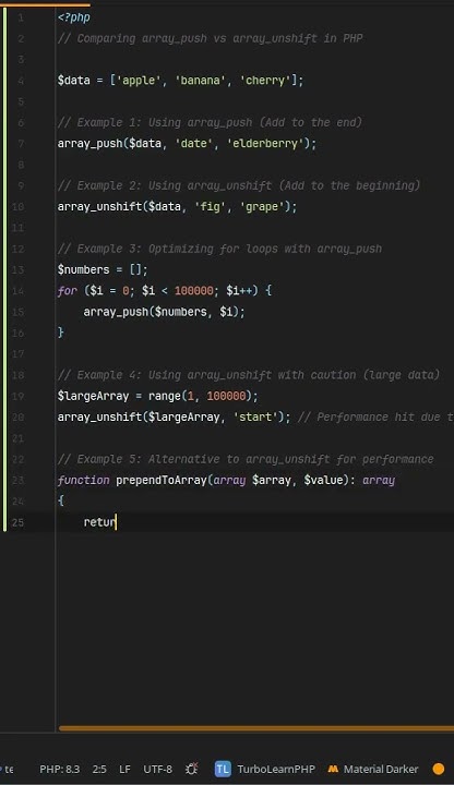 When should you use array_push in PHP? array_push vs array_unshift: The #php Array Hack! - YouTube