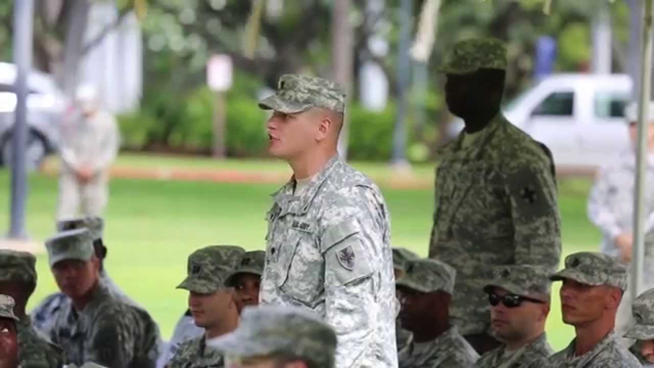 8th STB Inducts NCOs at Historic Fort DeRussy - YouTube