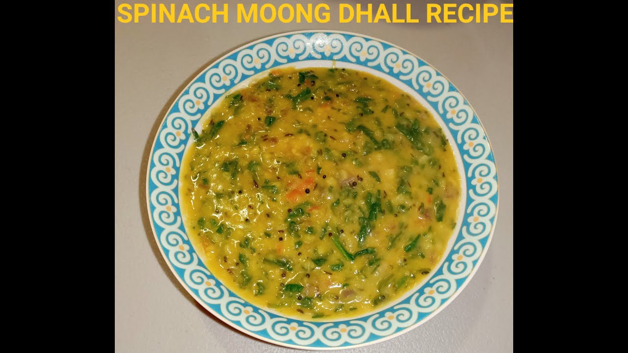 SPINACH MOONG DHALL RECIPE - YouTube
