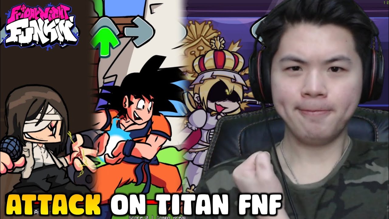 ATTACK ON TITAN, DRAGON BALL, & MADOKA MAGICA DI FNF!! | Friday Night ...