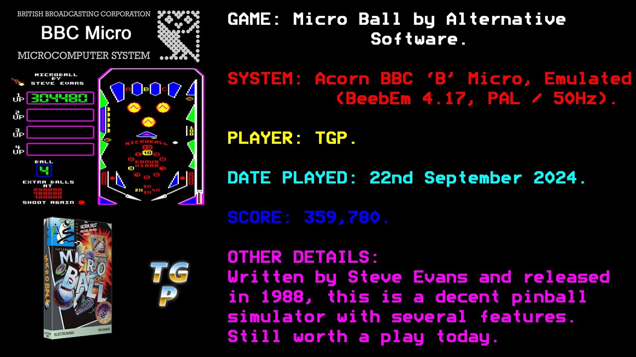 Micro Ball - Alternative Software - BBC Micro - Emulated (BeebEm ...