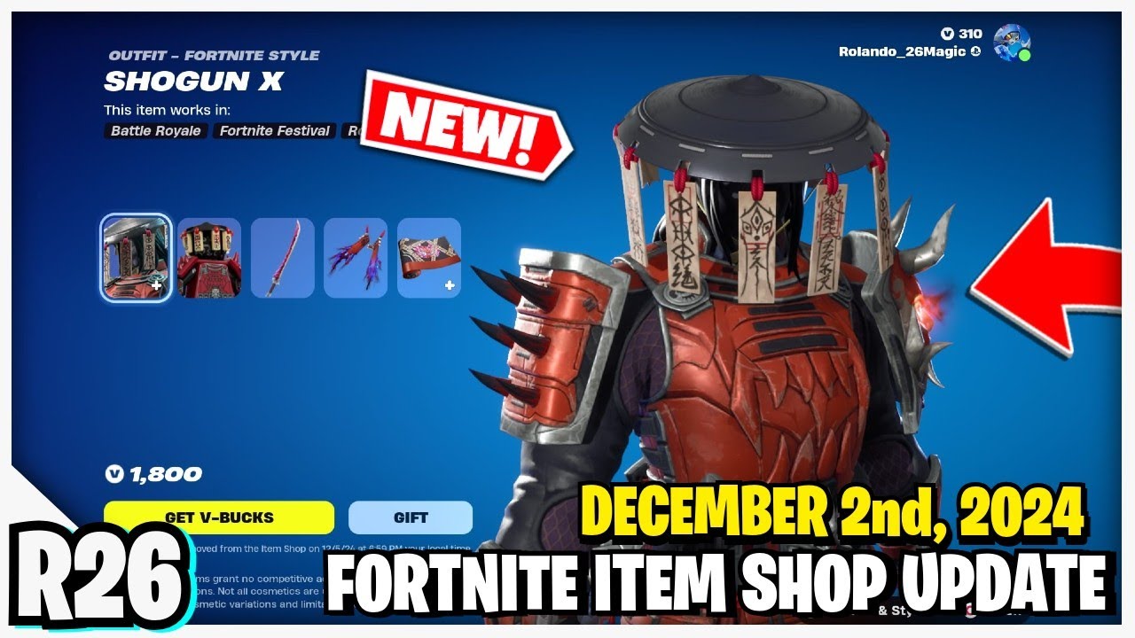 Fortnite Item Shop *NEW* SHOGUN X SKIN & CAT WOMEN IS BACK! - YouTube