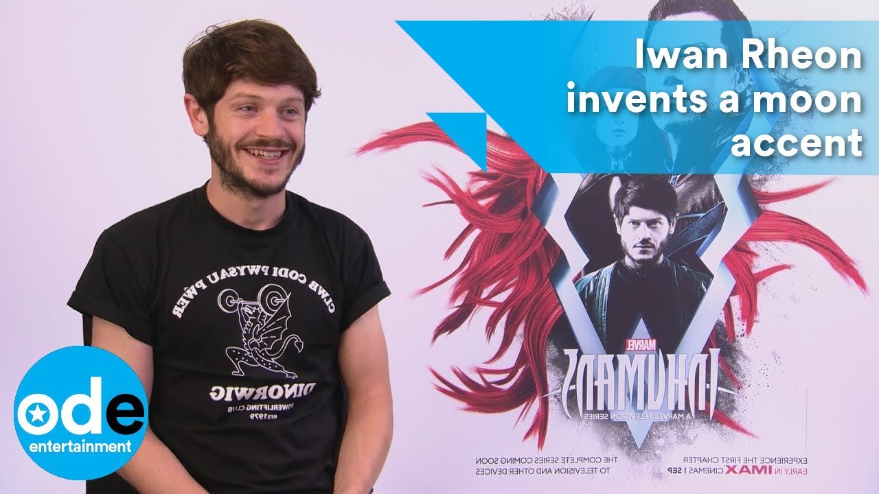 INHUMANS: Iwan Rheon invents a moon accent - YouTube