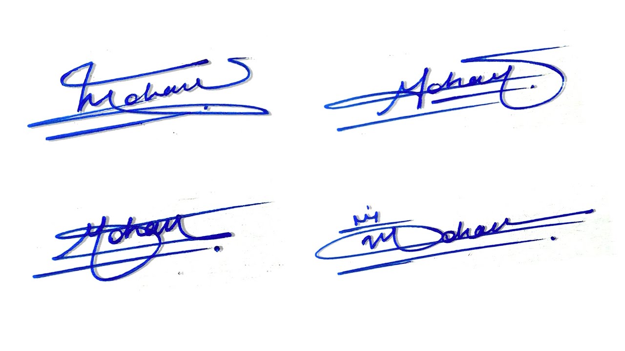 Mohan name signature style | Letter M signature style | M signature ...