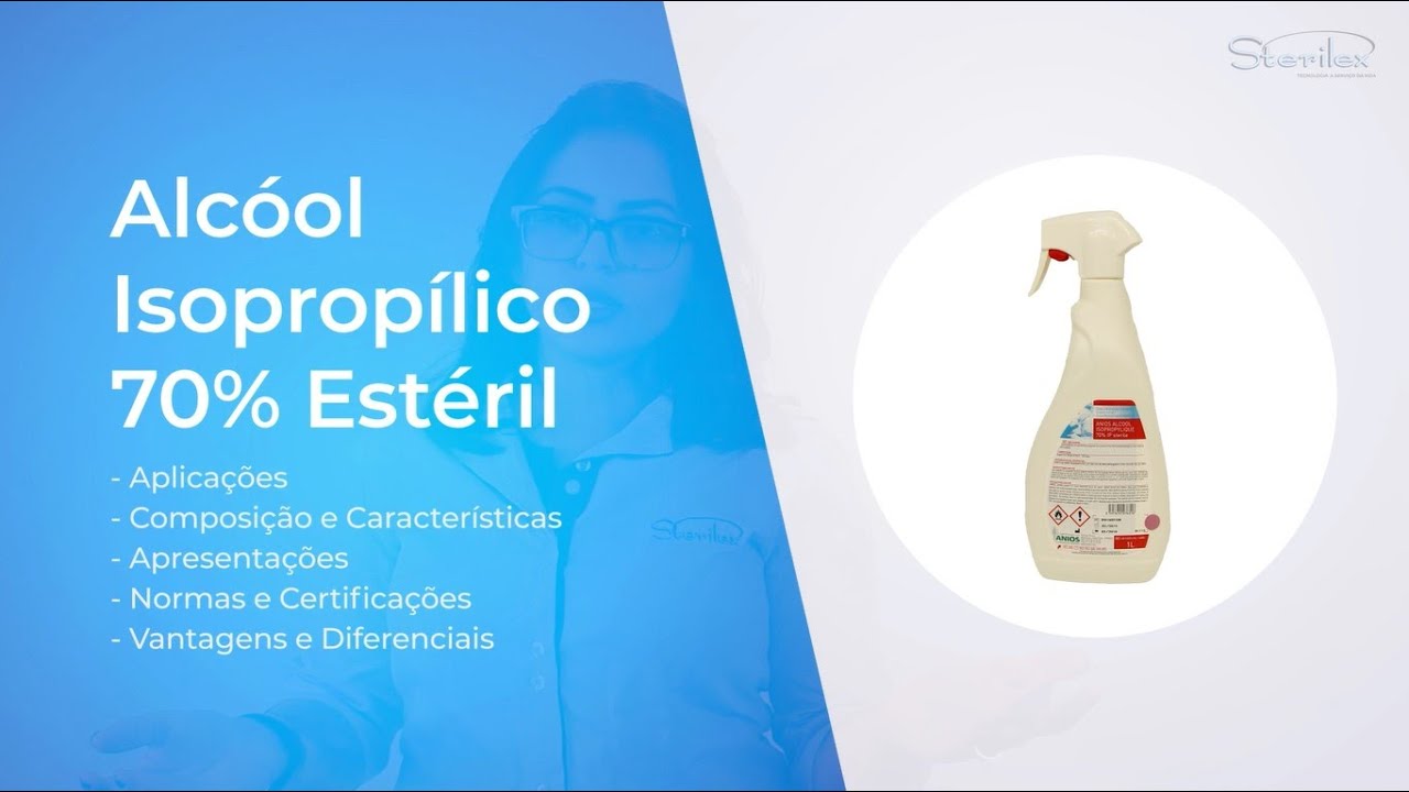 Conheça o Álcool Isopropílico 70% Estéril da Anios Laboratories - YouTube