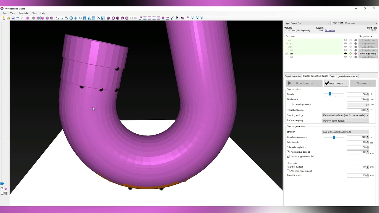 Supporting and Slicing Your File with Photocentric Studio - LC Pro ...