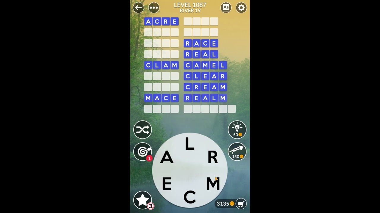 Wordscapes Uncrossed Level 1087 Answers - YouTube