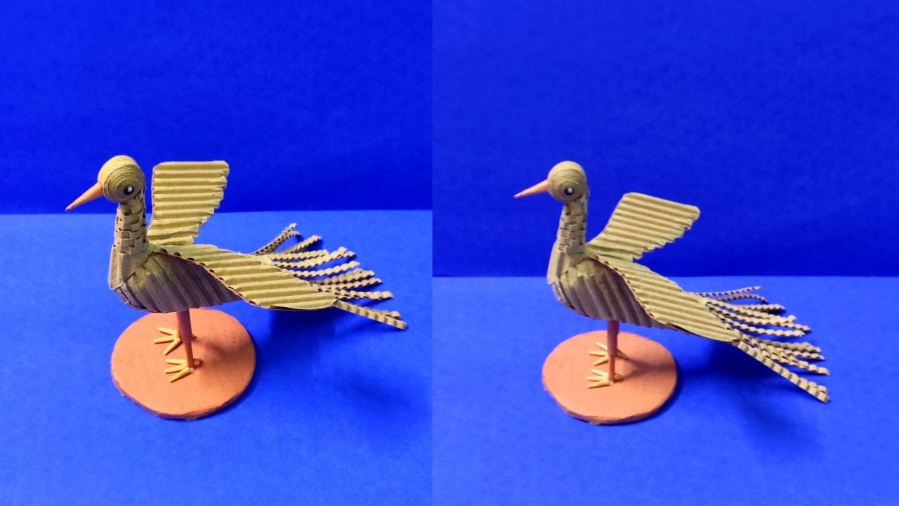 Transform Cardboard Into Bird | Waste Cardboard Crafts - YouTube