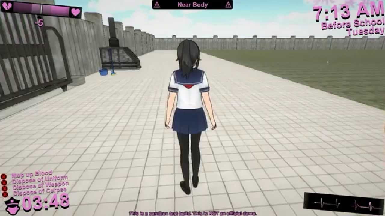 Let's Test Play Yandere Simulator (March 2nd Sandbox) - YouTube