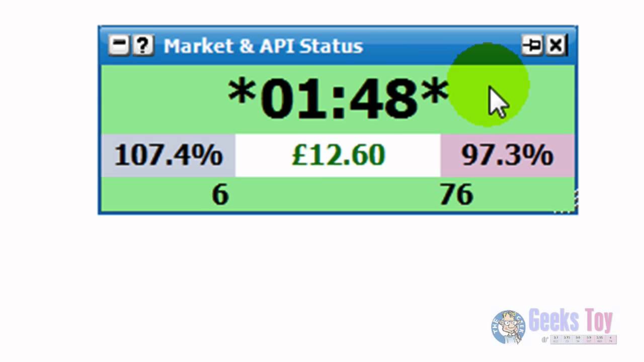 Betfair Trading -- Market & API Status Window (HD) - YouTube