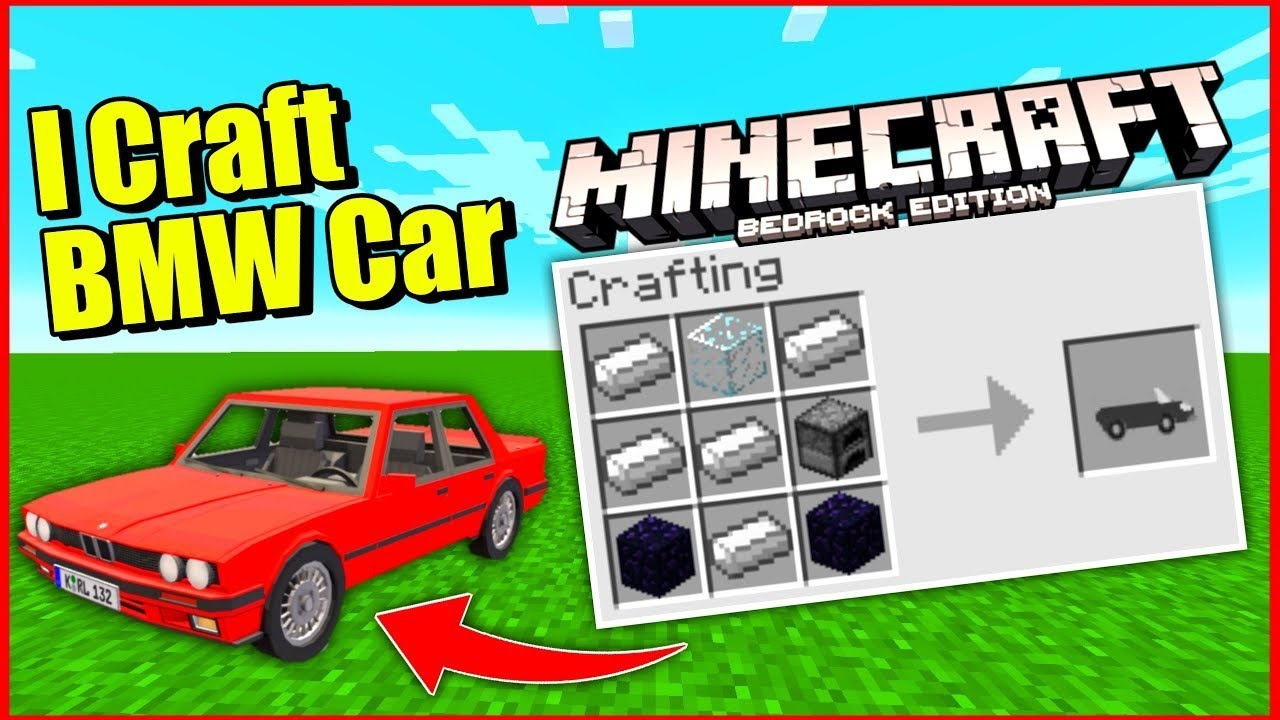 I Craft a BMW Car in Minecraft | Minecraft Car Mods in Hindi - YouTube