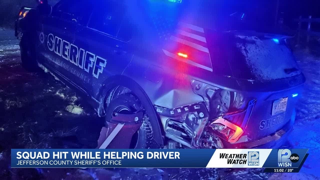 Jefferson County Sheriff's Office squad car struck - YouTube