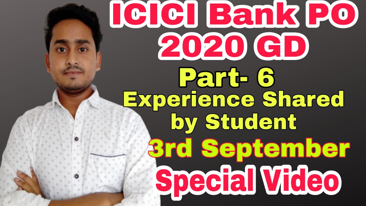 ICICI PO GD Experience Part 6|ICICI PO GD 2020 |ICICI Bank PO GD 2020 ...