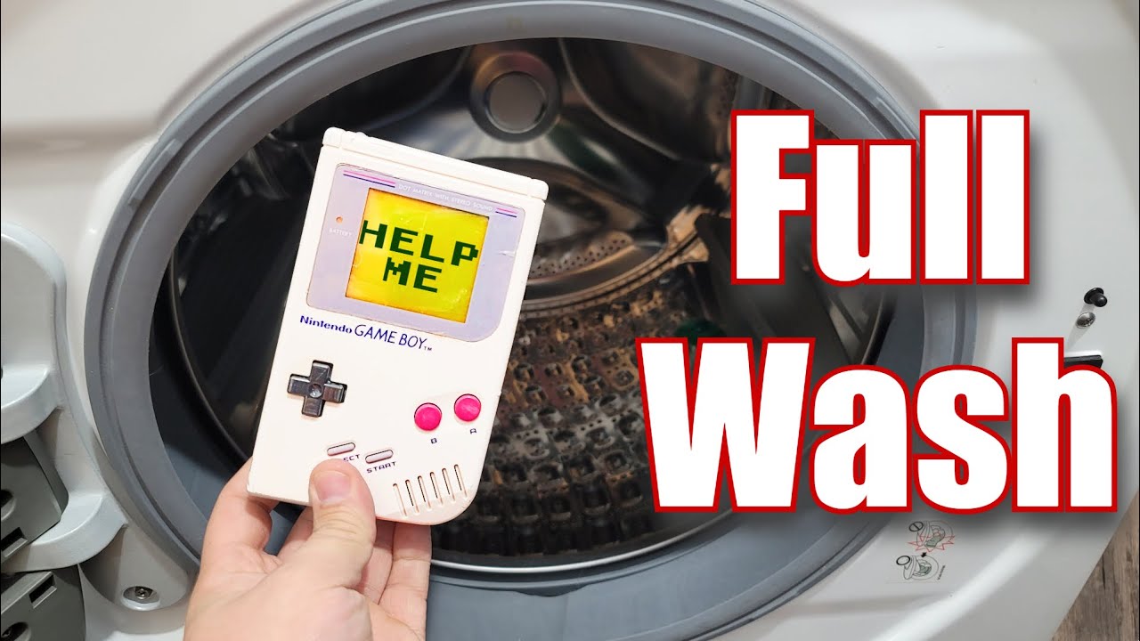 Cleaning a Nintendo Gameboy in a Washing Machine - YouTube