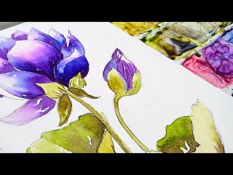 Sharing my flower painting techniques so even a beginner can paint beautiful watercolor flowers
