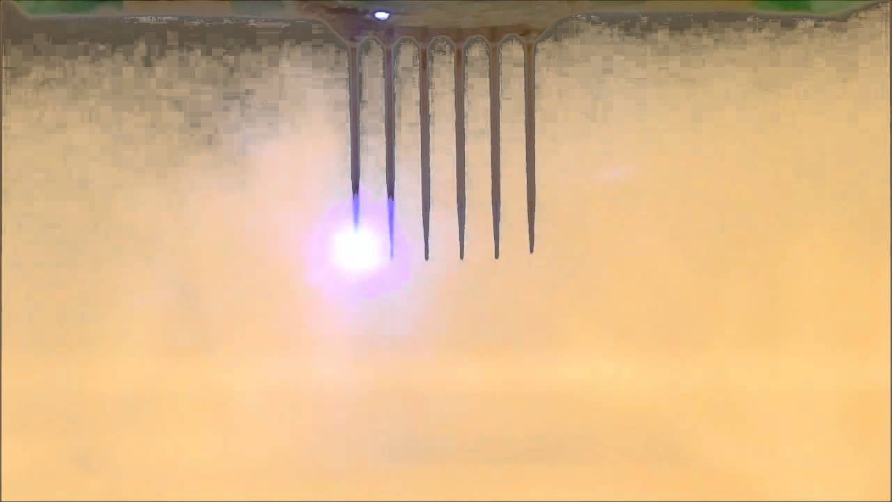 96-channel LED probe for optogenetics - YouTube