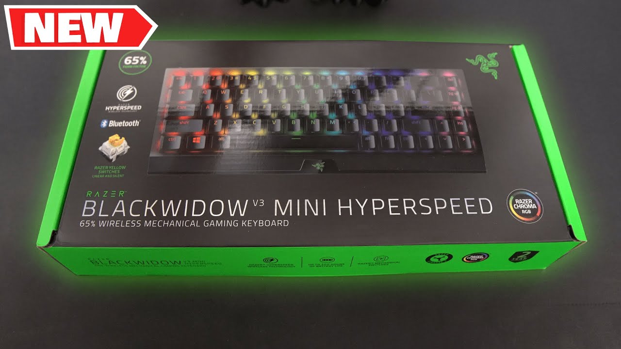 Razer BlackWidow v3 Mini HyperSpeed Mechanical Keyboard Unboxing (With ...