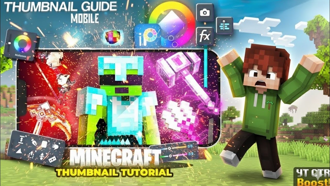 “Yes, You Can! 🌟 How to Create Minecraft Thumbnails Like a Pro 🔥 | Step by Step Tutorial (Bangla ...