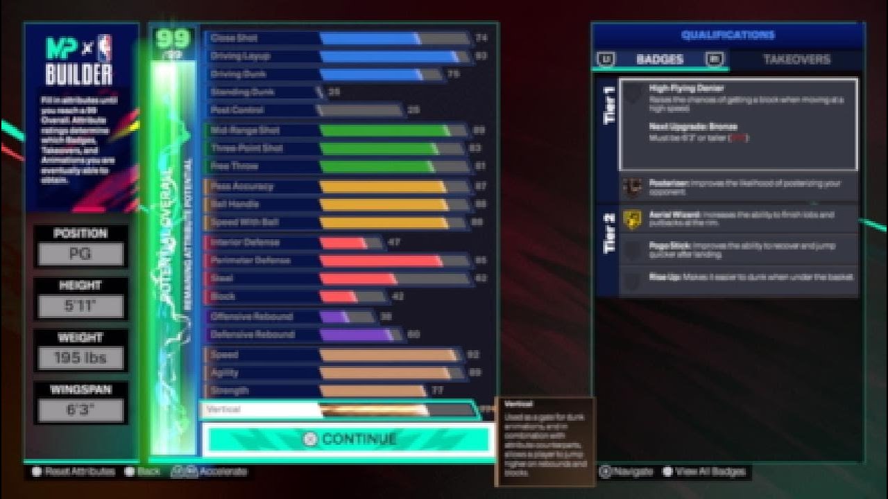 NBA 2K25 Best PG Build 3 Level Playmaking Slasher (My New PG Build ...