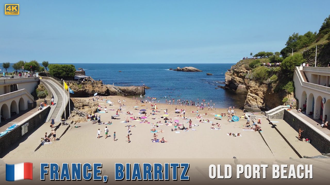 🇫🇷 Biarritz: Old Port Beach and surroundings - YouTube