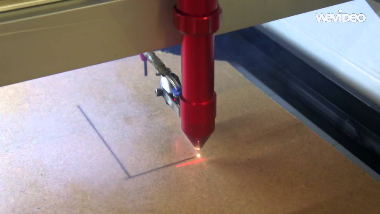 Piranha 1060 Laser - Cutting 3MM MDF - YouTube