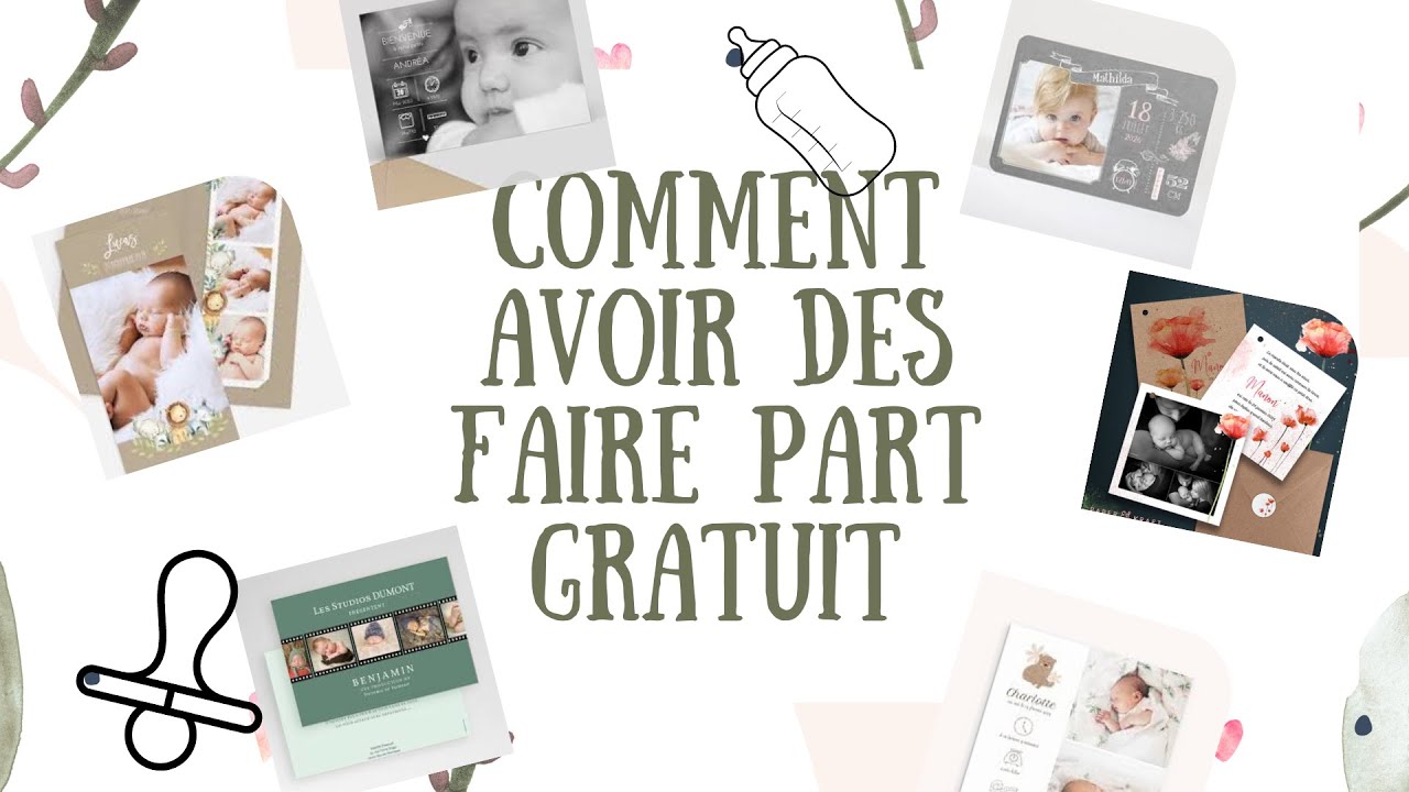 comment avoir des faire-part gratuit??? - YouTube