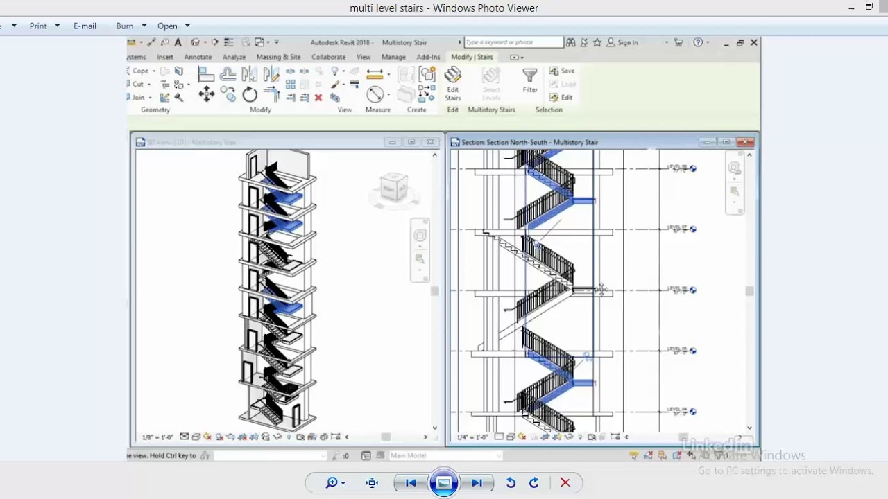 Multi Level Stairs in Revit - YouTube