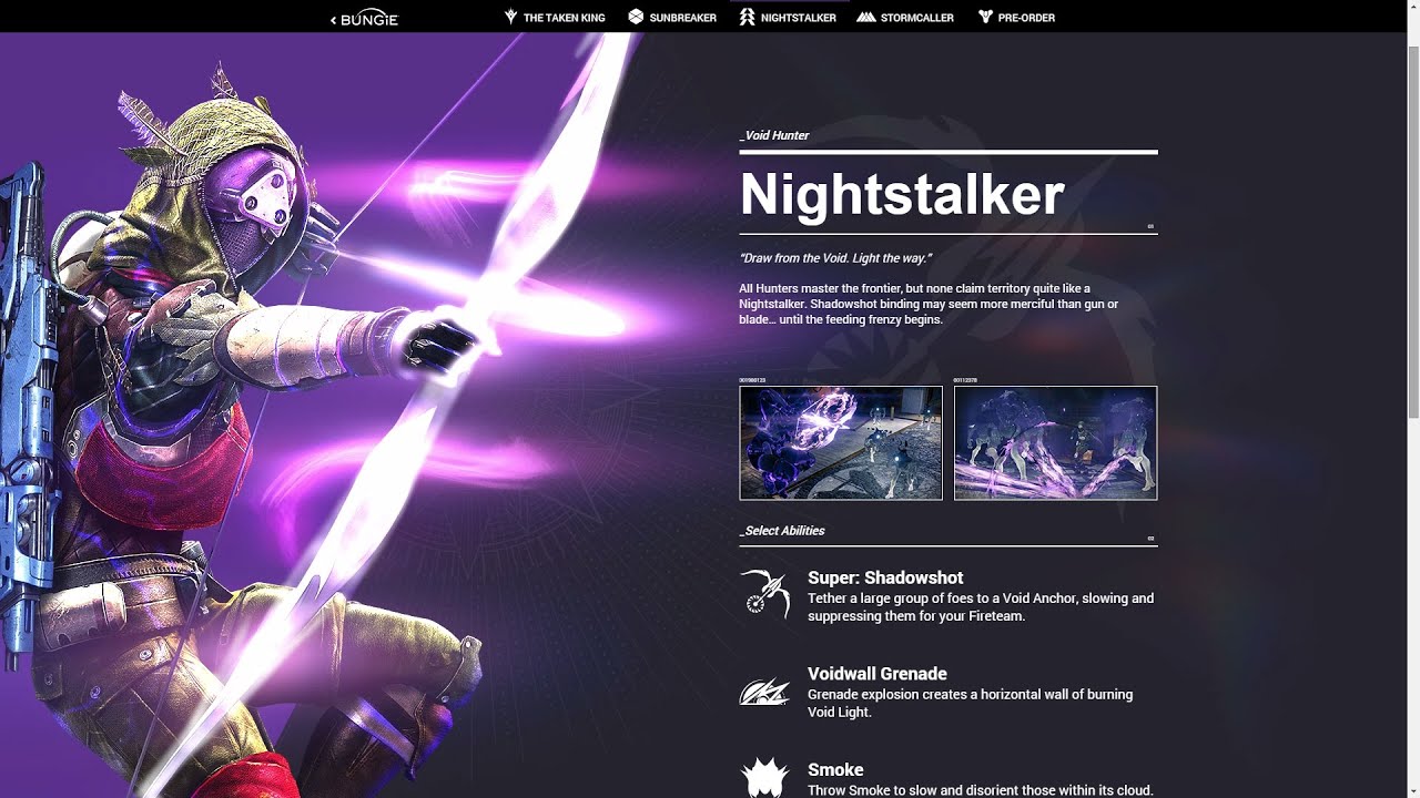 Destiny NEW Hunter Subclass Skill Tree Nightstalker - YouTube