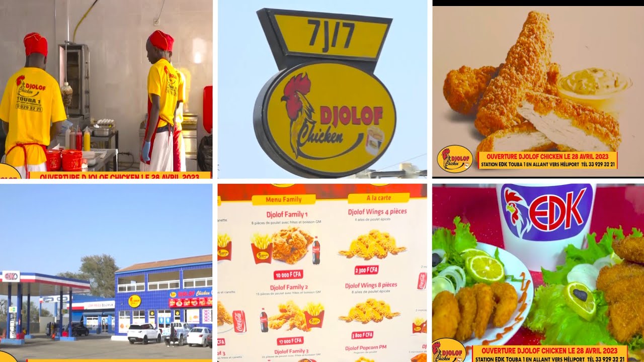 OUVERTURE DjOLOF CHICKEN A TOUBA 1 station EDK Touba 1 en allant vers ...
