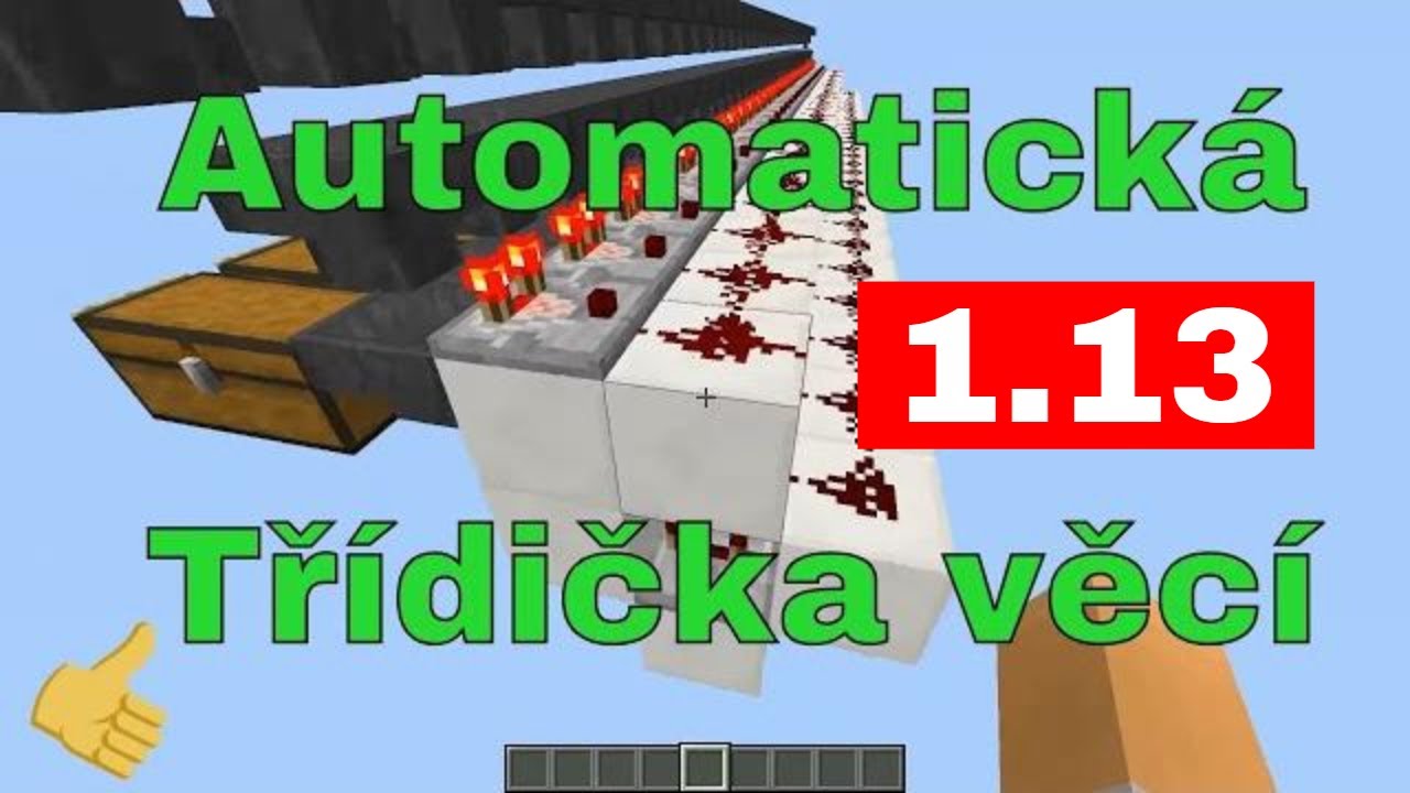 Automatická třídička věcí - 1.13 Minecraft Návod a tutorial [CZ] - YouTube