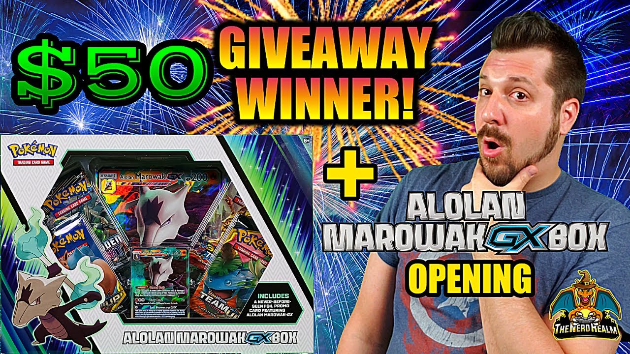 Giveaway Winner! + Alolan Marowak GX Box | Pokemon Opening - YouTube