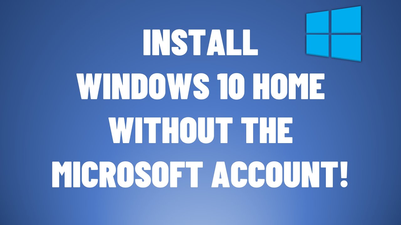 Install Windows 10 WITHOUT the MICROSOFT ACCOUNT! [2021 Tutorial] - YouTube