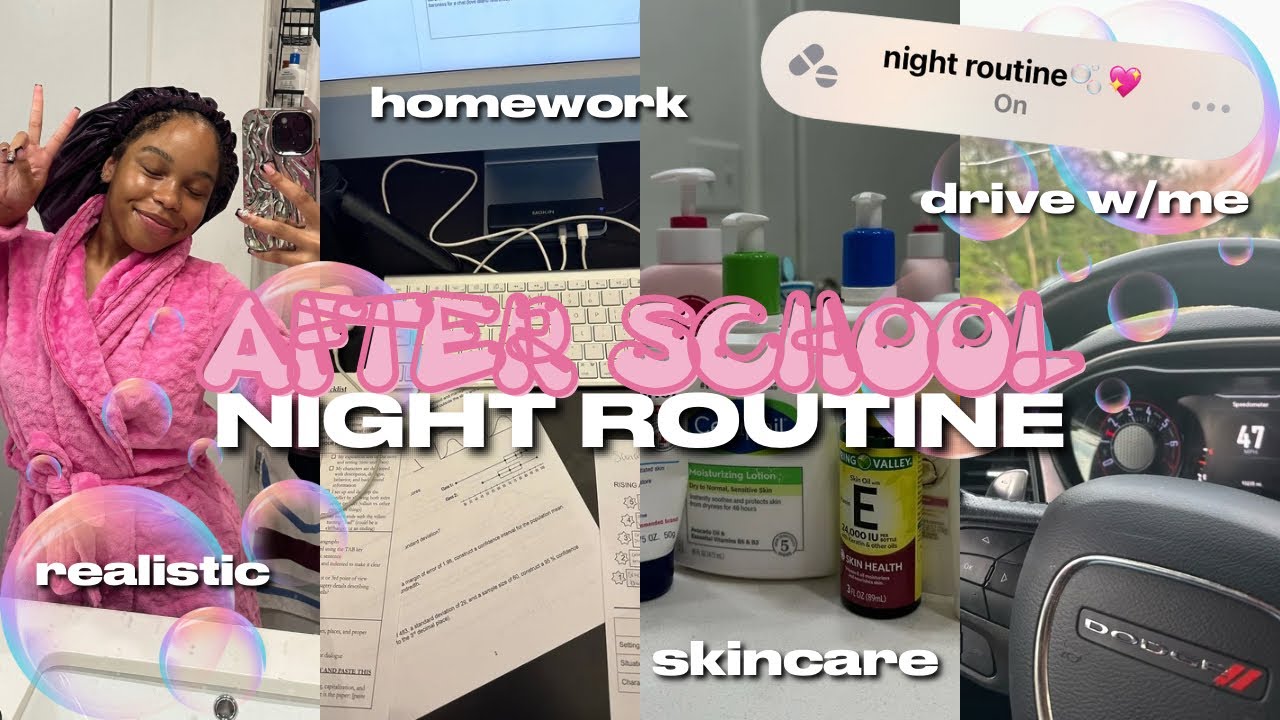 MY *REALISTIC* AFTER SCHOOL NIGHT ROUTINE | homework, cleaning ...