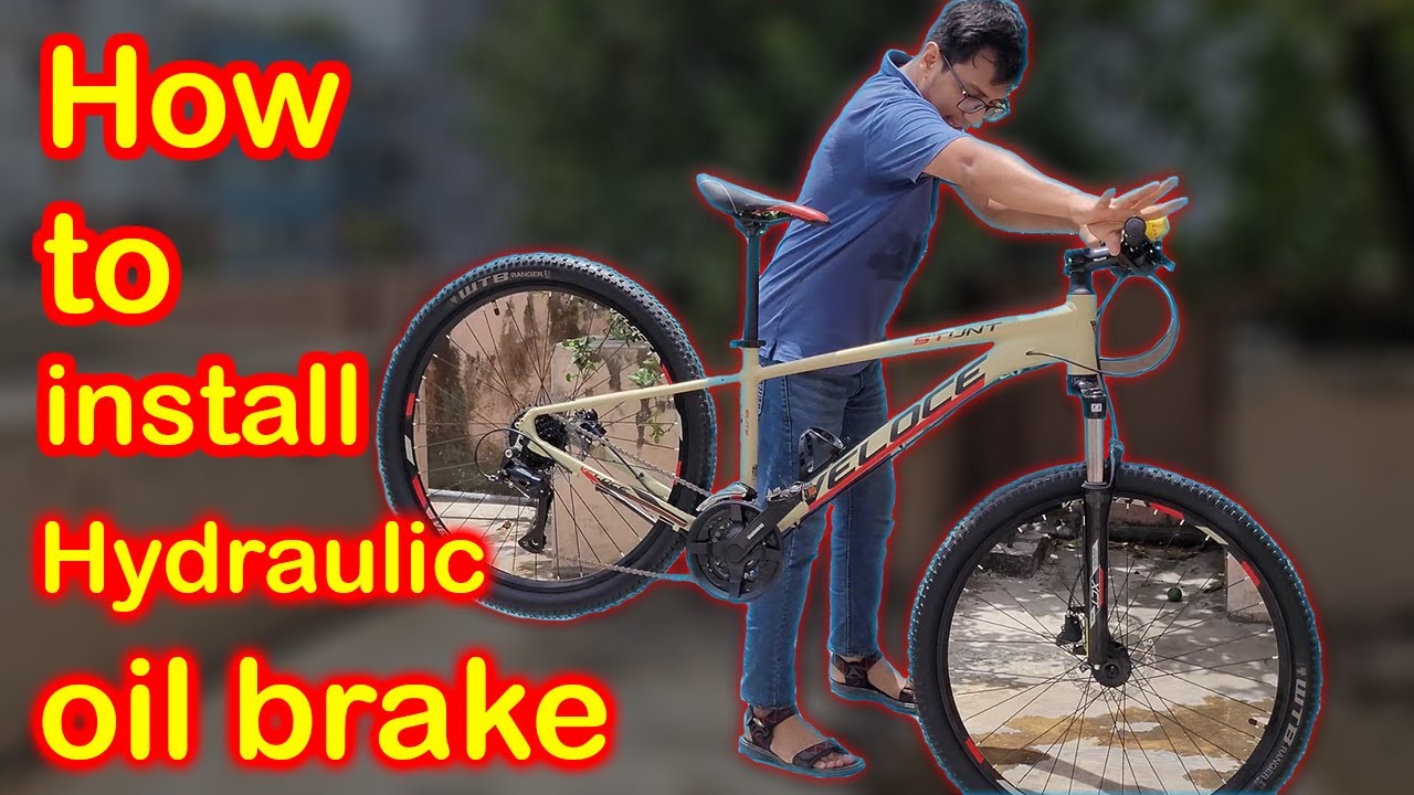 how to install hydraulic oil brake Shimano MT200 || Veloce Stunt Elite ...
