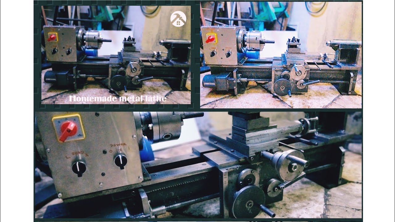 Homemade lathe Machine - YouTube