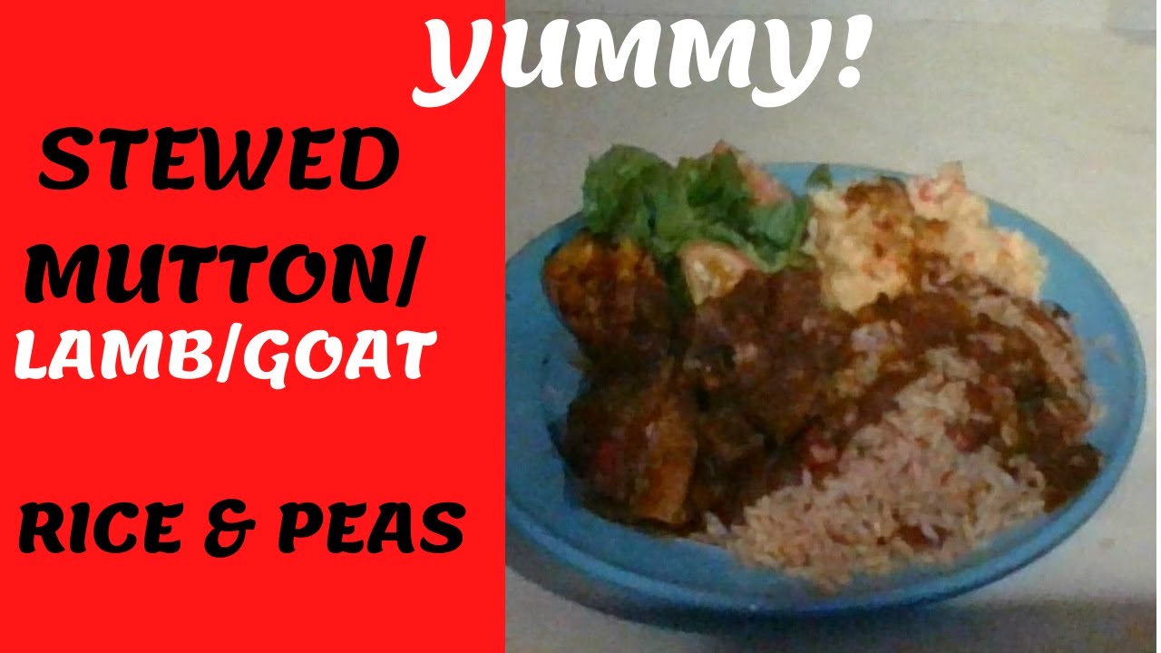 HOW TO MAKE BROWN STEWED MUTTON/LAMB SERVED WITH RICE AND PEAS RECIPE ...