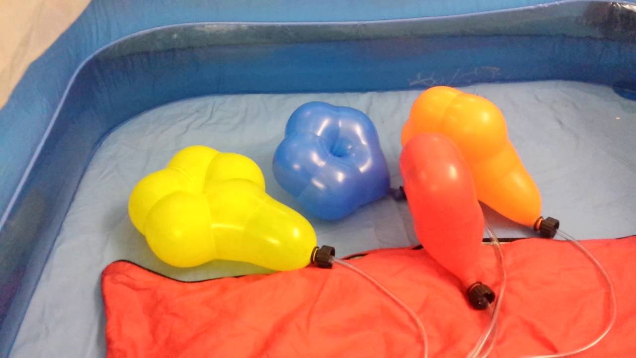 geo donut balloons blow up and pump to pop - YouTube