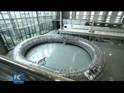 Maglev hyperloop-type trains under development in SW China - YouTube