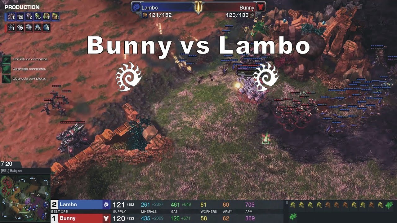Starcraft II ESL Masters 2023 Summer Jun17 Bunny(T) v Lambo(Z) Game 3 ...