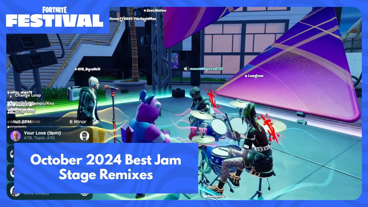 October 2024 Best Jam Stage Remixes - Fortnite Festival - YouTube