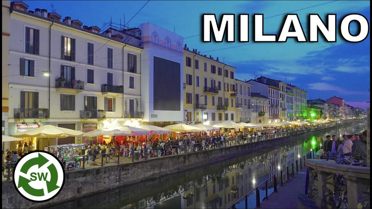 Milan 4k - Navigli at Night walking tour - Most Popular Nightlife ...