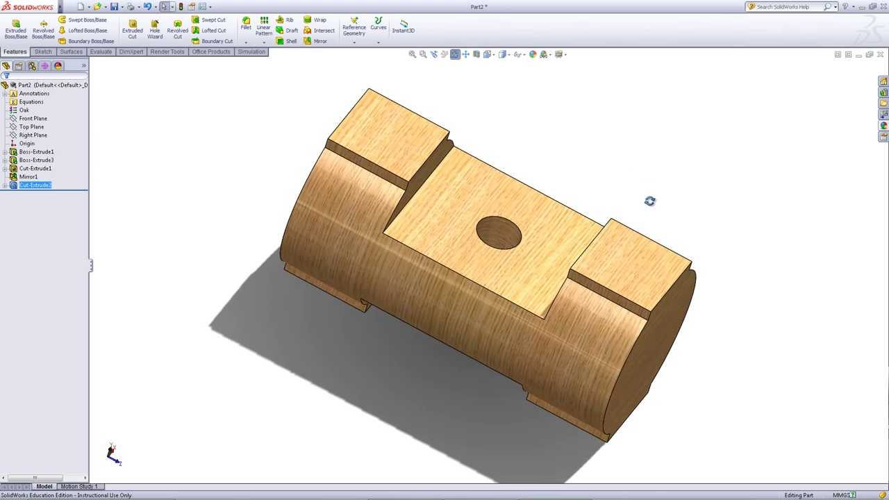 Creating a Log Cabin in SolidWorks - Part 2: Creating Simple Logs - YouTube