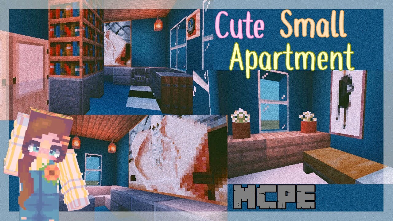 Cute Small Apartment/House Speed build ~MCPE - YouTube