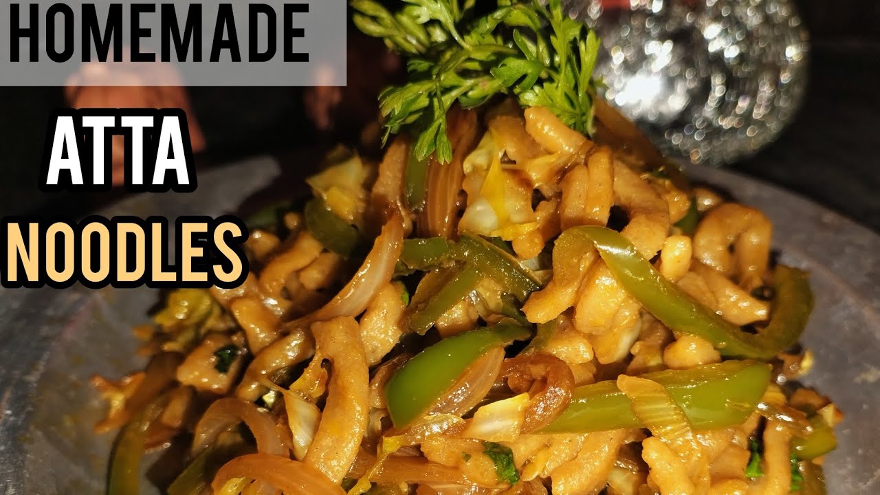 Aata Noodles. Homemade non sticky Aata Noodles recipe. आटा नूडल्स ...