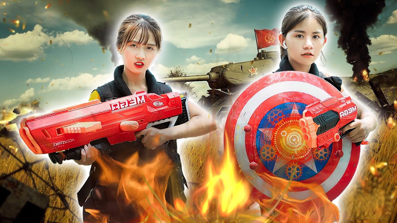 Xgirl Nerf Studio: SEAL X Girl & Commando Nerf Guns Criminal Group Cherry Fight Alibaba - YouTube