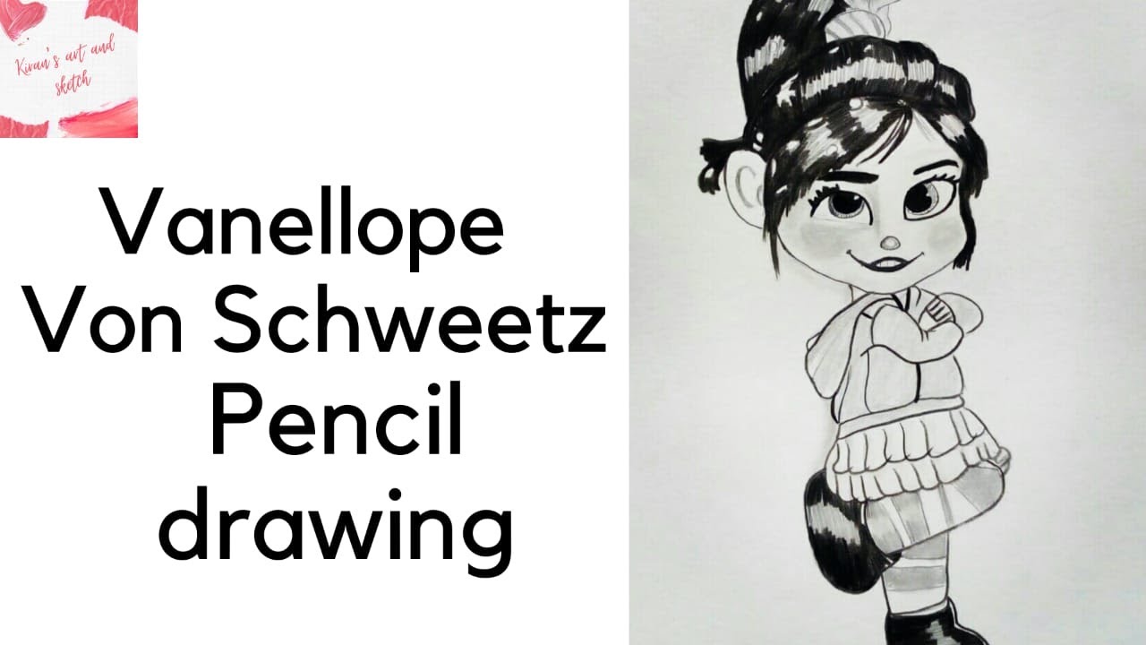 Vanellope Von Schweetz Cartoon sketch || Easy way to draw - YouTube