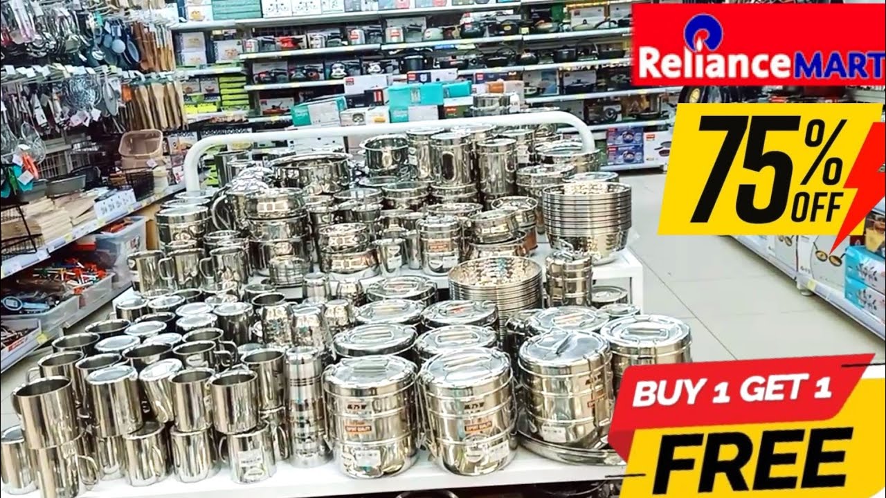 Reliance Mart Latest Stainless Steel Collection Sale || Reliance Mart ...